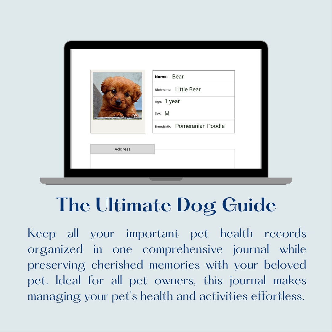 Comprehensive Dog Record and Log Book - Track Vet Info, Vaccinations ...