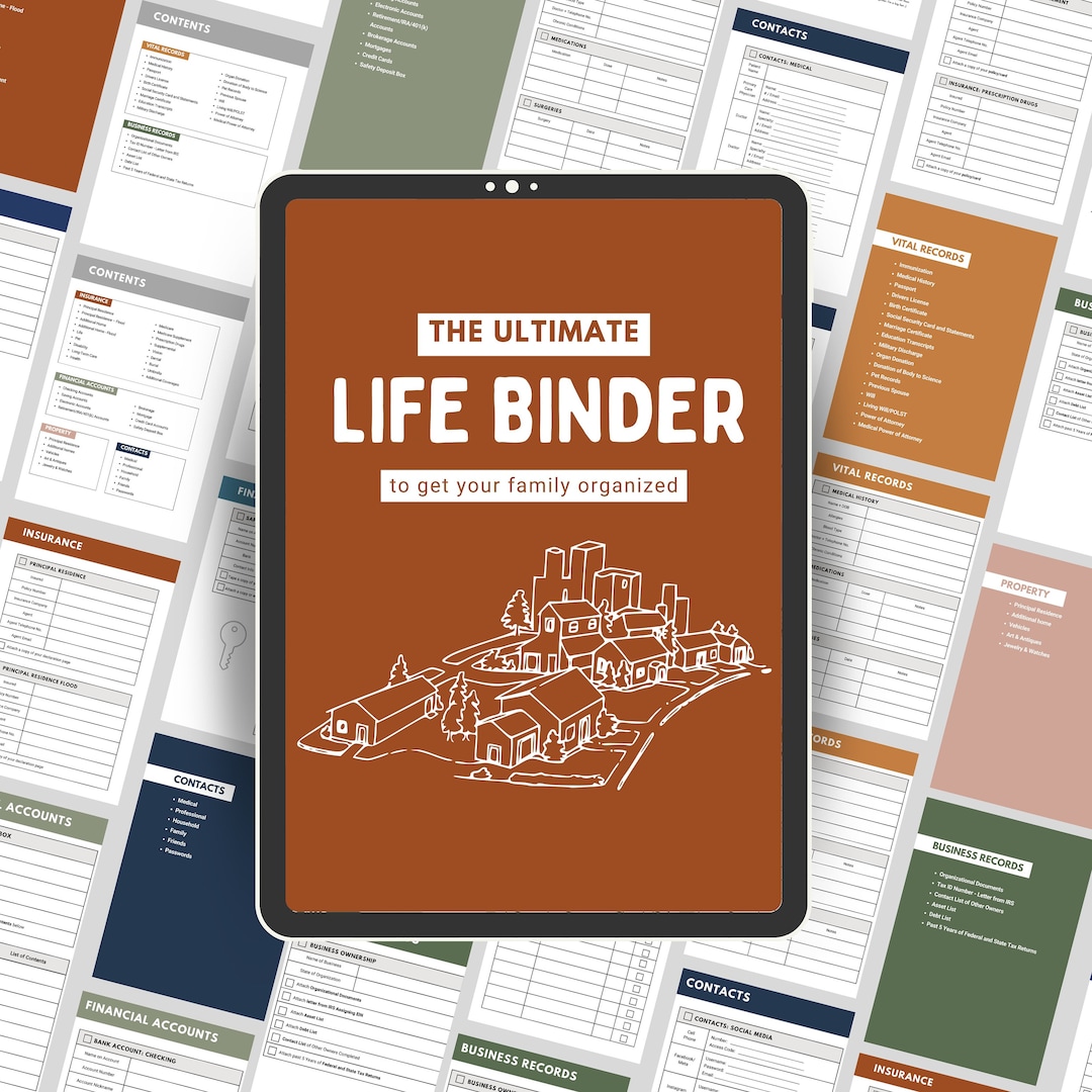 In Case of Emergency Binder | the Ultimate Life Binder | Emergency ...