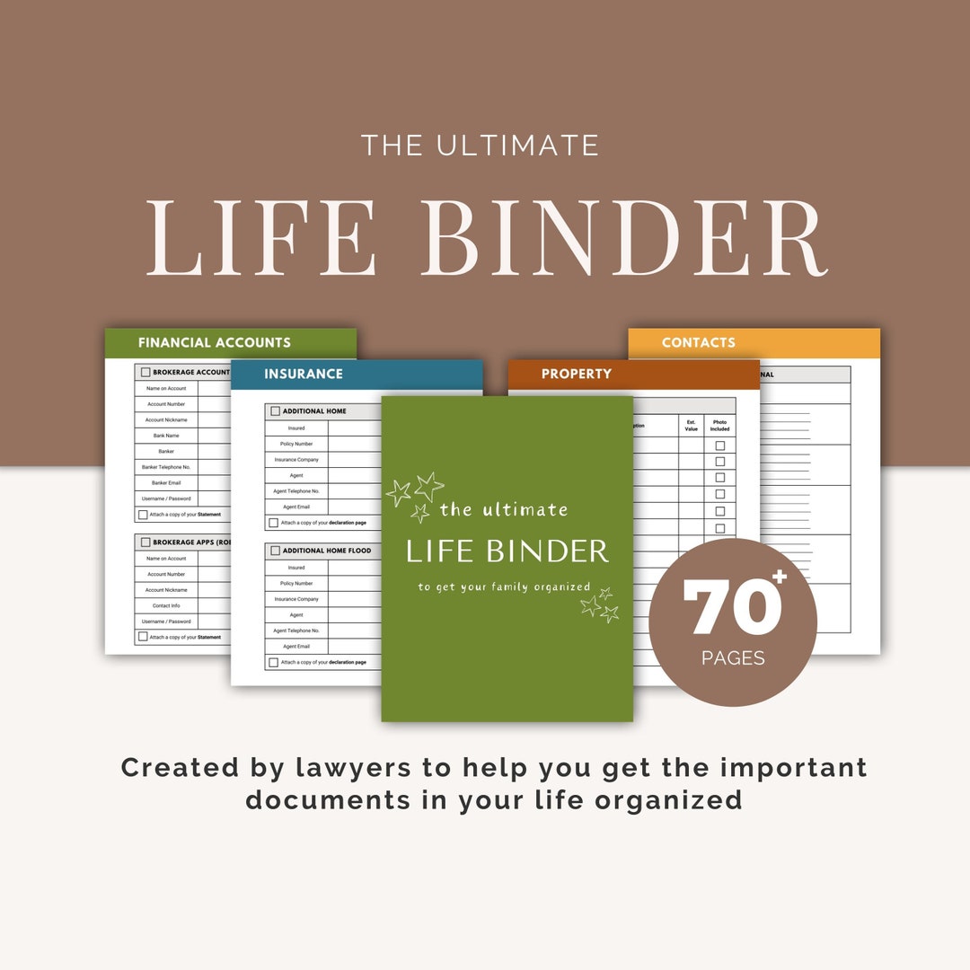 Important Family Document Organizer | Busy Mom Binder | Ultimate Life ...