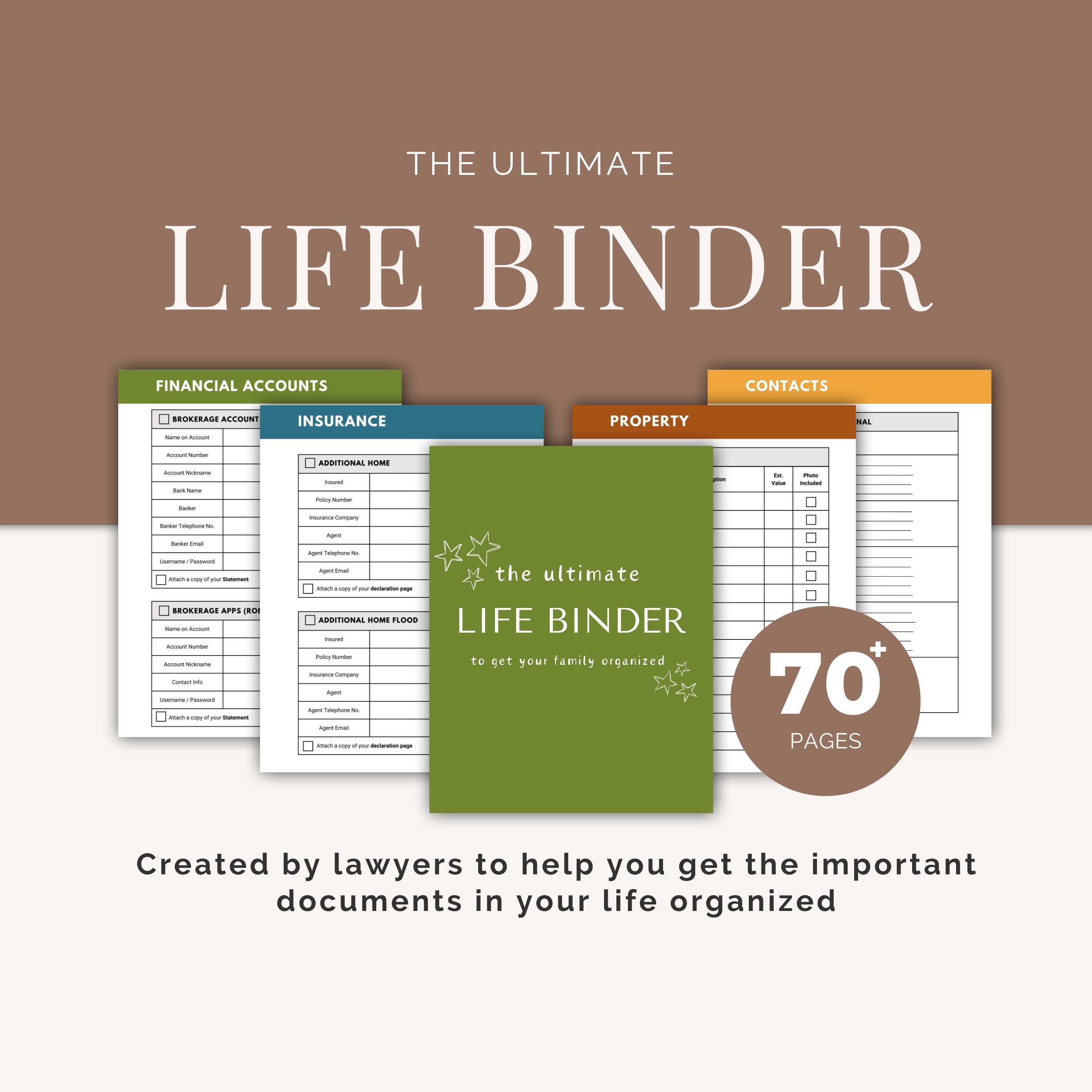 Important Family Document Organizer | Busy Mom Binder | Ultimate Life ...