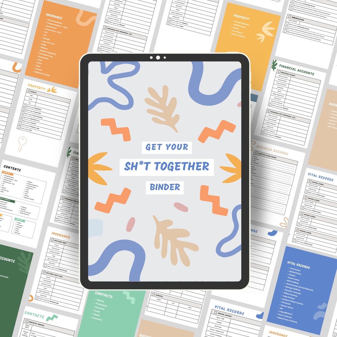 Get Your Sh*t Together Binder | Household Binder | Get Organized Binder ...