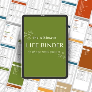 Important Family Document Organizer | Busy Mom Binder | Ultimate Life ...