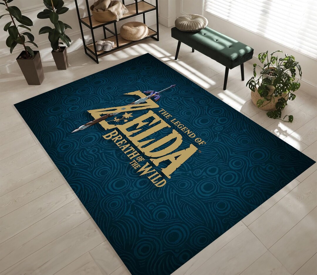 Legend of Zelda Rug, Zelda Rug, Retro Game Theme, Kids Room Rug, Gamer ...