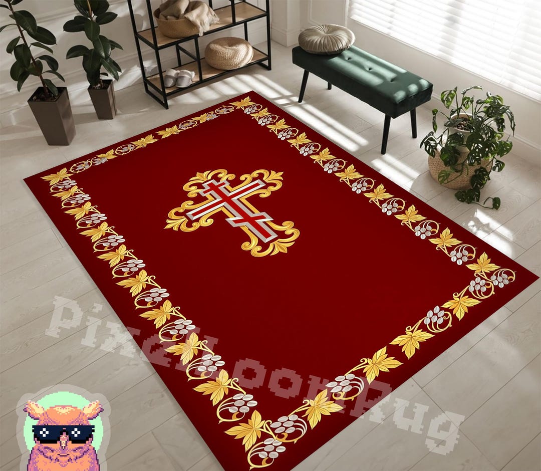 Christian Prayer Rug, Catholic Prayer Rug, Christian Meditation Mat ...