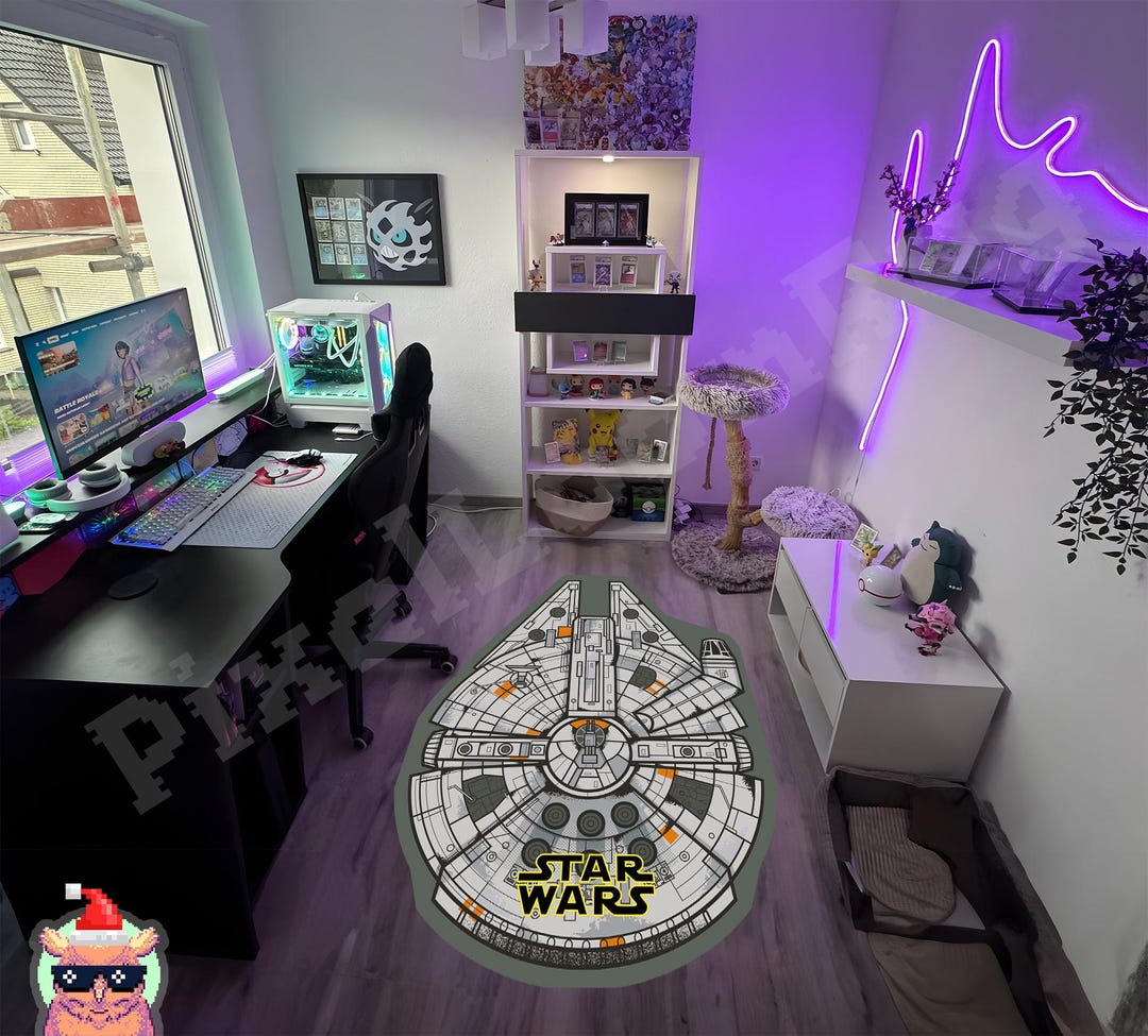 Starwars Rug, Millenium Falcon Shaped, Millenium Falcon Rug, Rug for ...