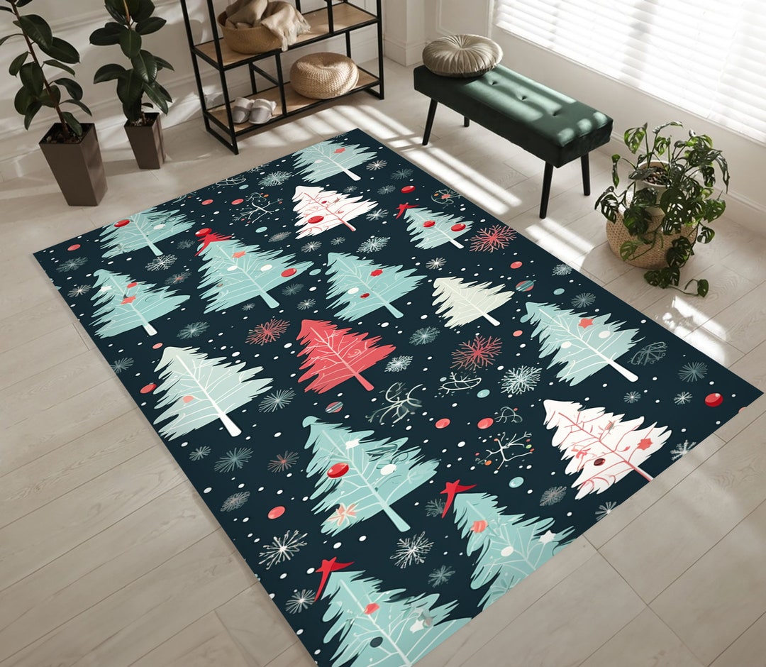 Christmas Design Rug, Christmas Rug, Christmas Area Rug, Christmas ...