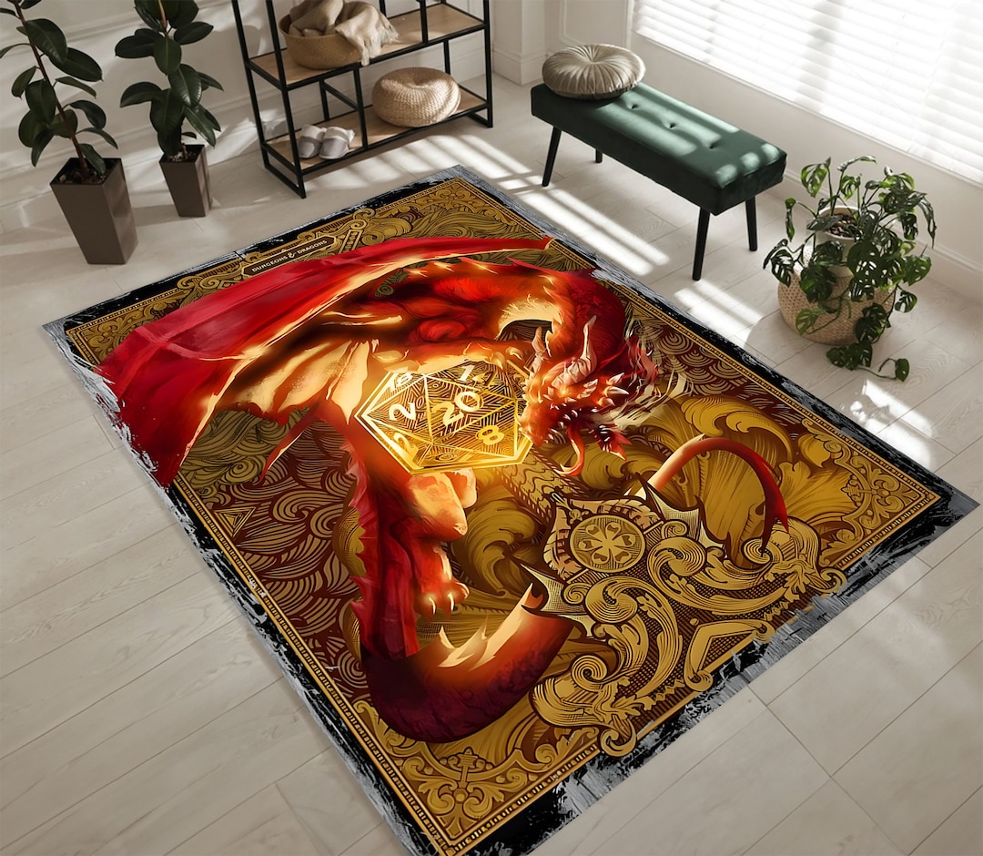 Dungeons Dragons Rug, Ruins of Thundertree Map, DND Rug, Game Map, Boys ...