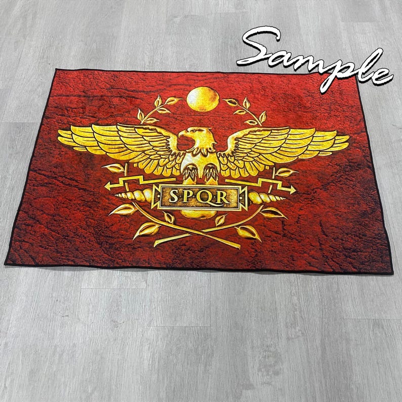 Roman Empire Rug, SPQR Flag Design, Red (50x70 Cm and Custom Sizes) - Etsy