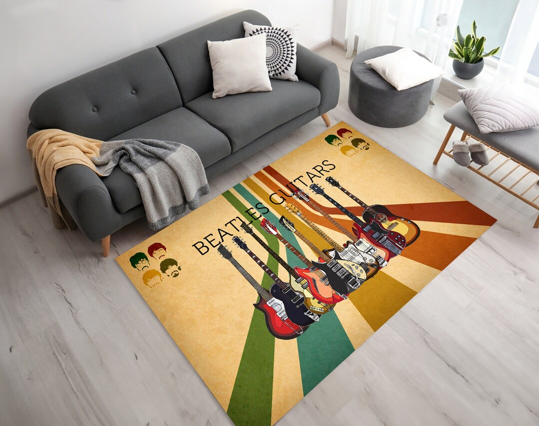 Music Group Design Rug,the Beatles, Beatles Design, Popular Music Group ...