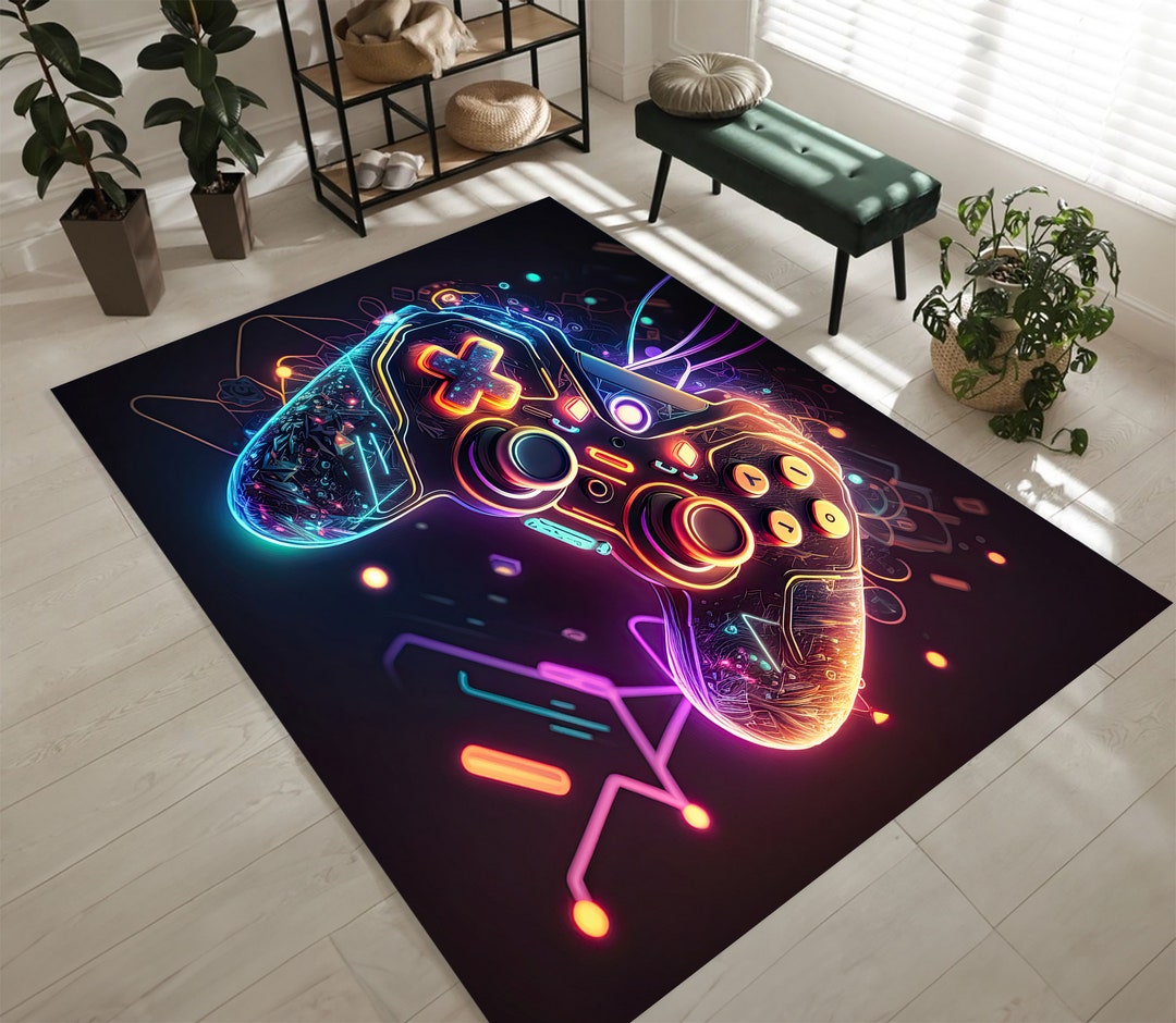 Gamer Rug, Controller Rug, Retro Games, Computer Rug, Geeky Rug, Geeky ...