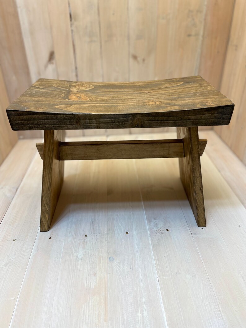 Wooden Stool, Japanese Influenced - Etsy UK