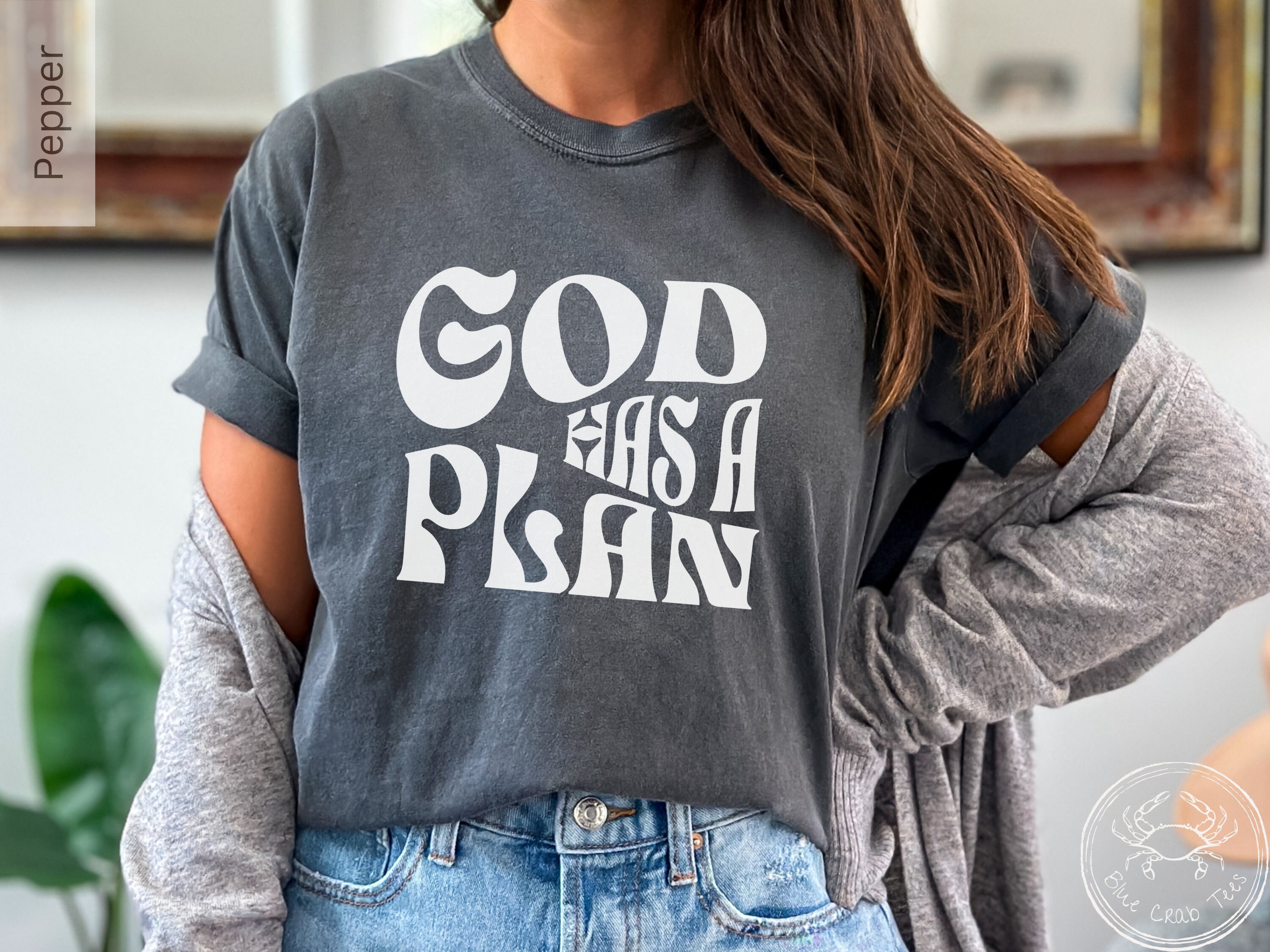 God Has A Plan Shirt Retro Comfort Colors Shirt Christian Faith Tshirt ...