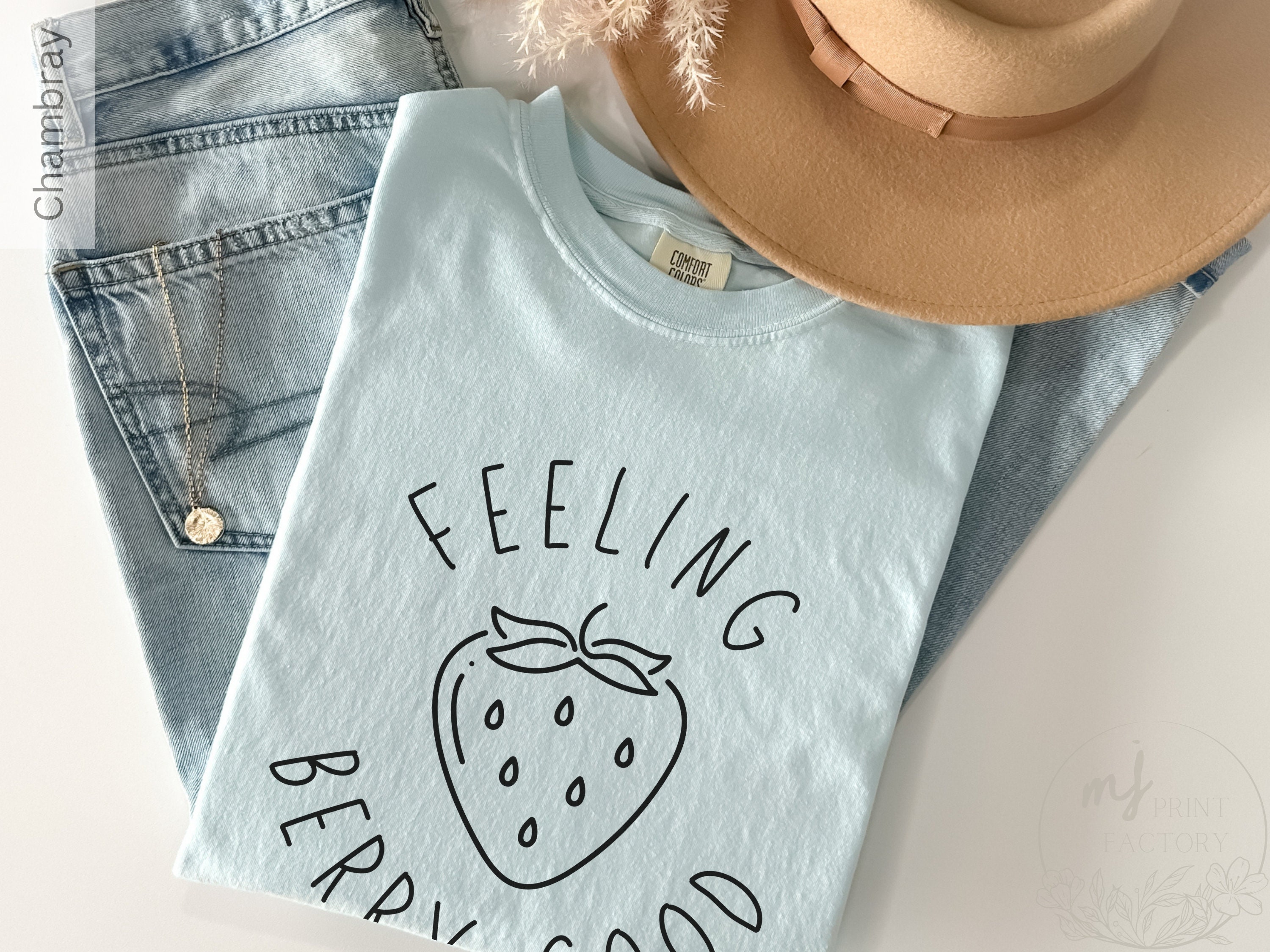 Feeling Berry Good Strawberry Shirt Minimalist Strawberry Tee ...