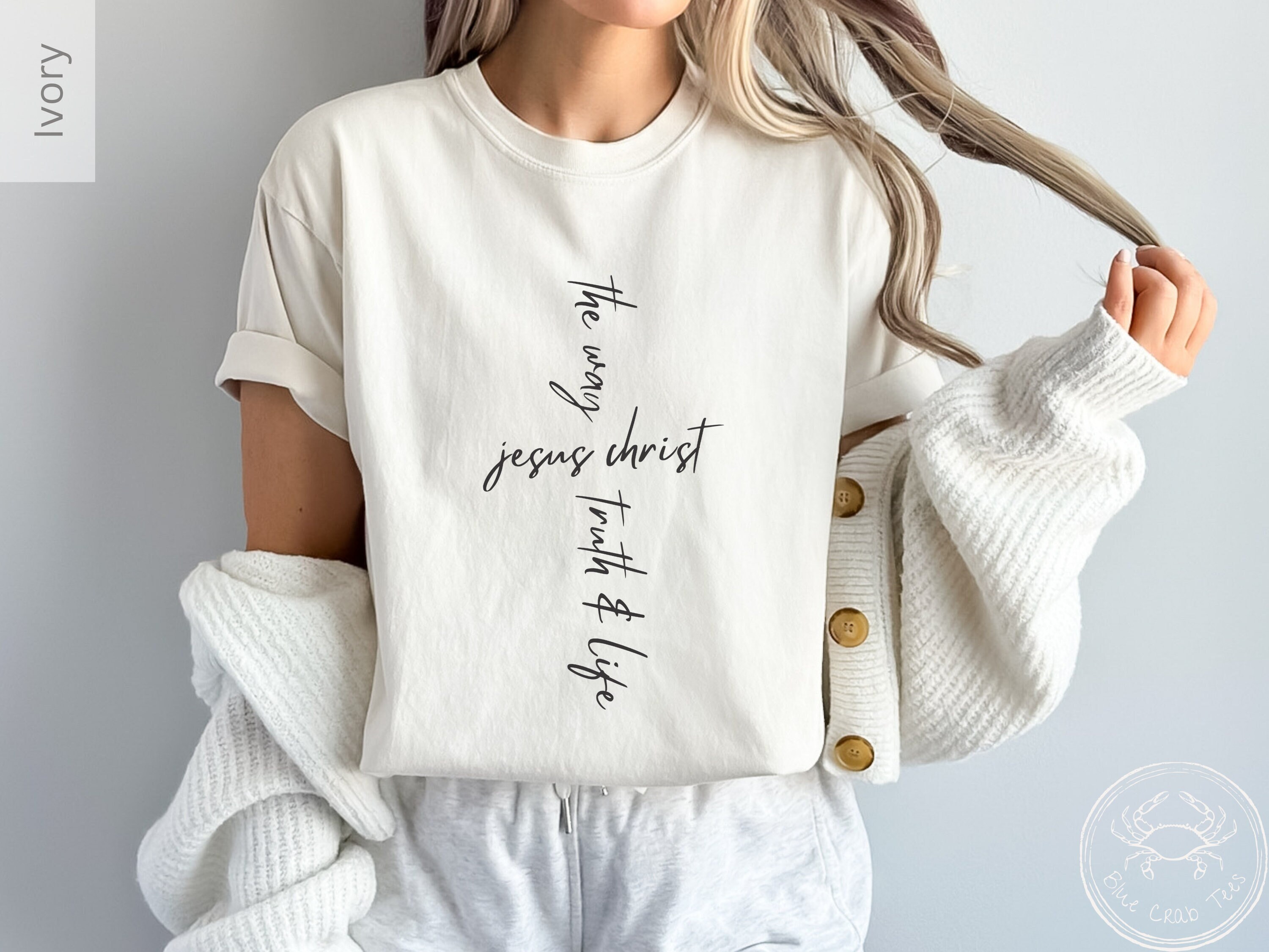 Jesus Christ Shirt Christian Faith Tee the Way the Truth the Life T ...