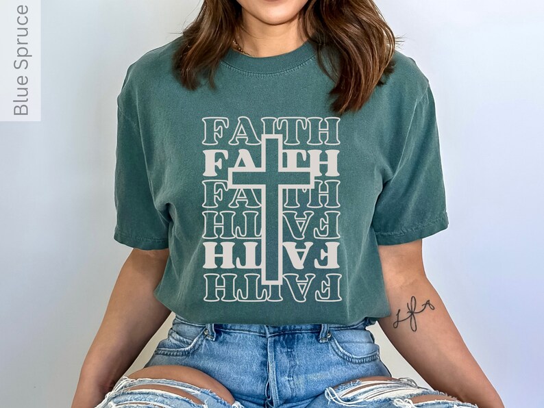 Comfort Colors Christian Faith T-shirt | Retro Jesus Tee | Gospel Faith ...