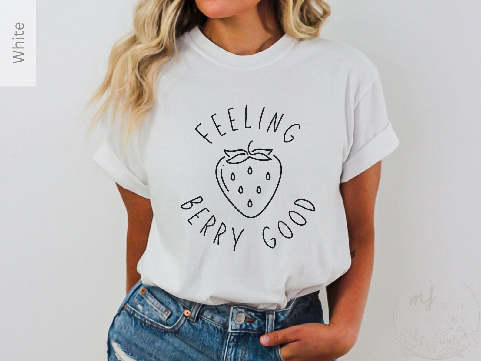 Feeling Berry Good Strawberry Shirt Minimalist Strawberry Tee ...