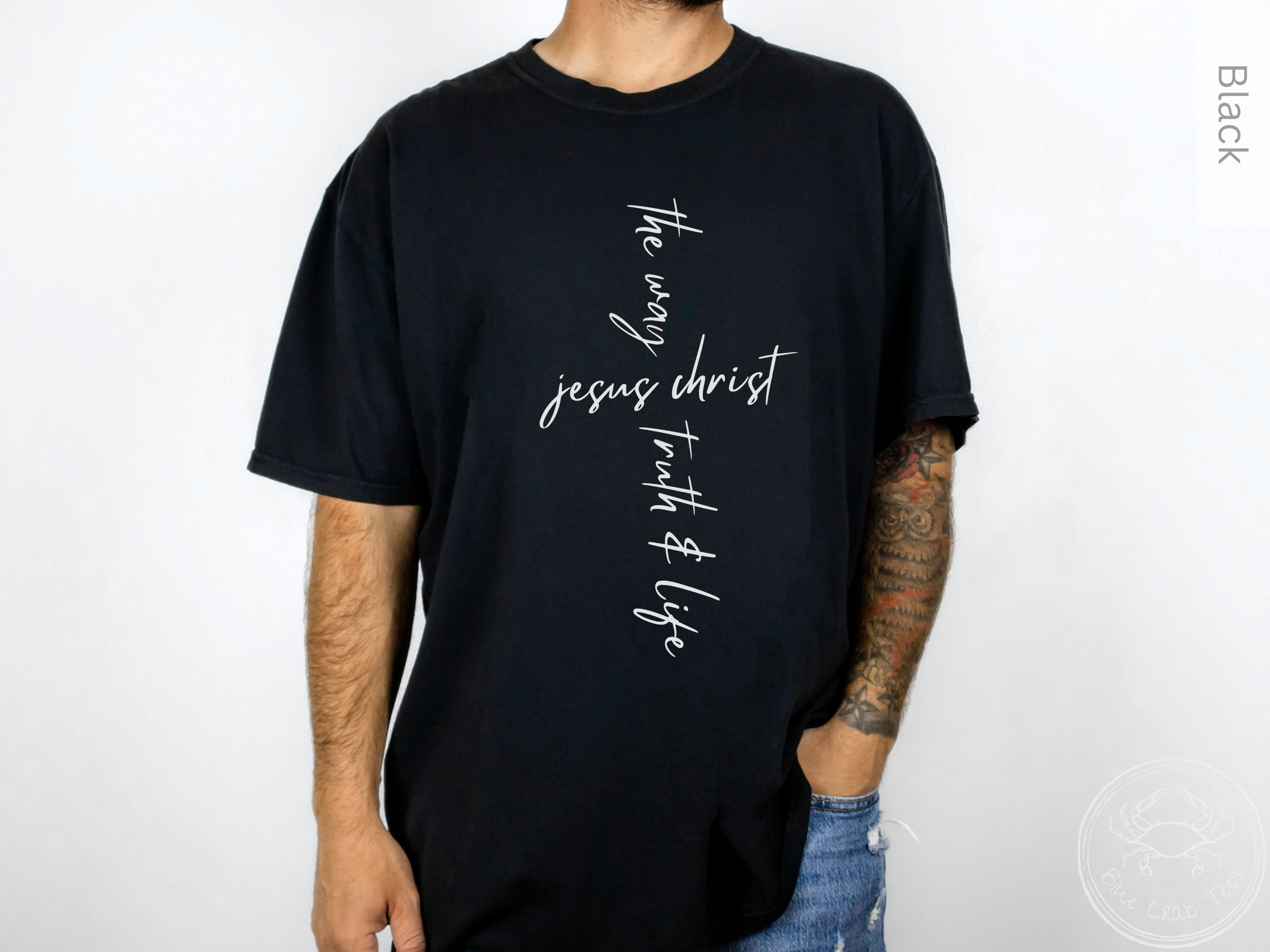 Jesus Christ Shirt Christian Faith Tee the Way the Truth the Life T ...