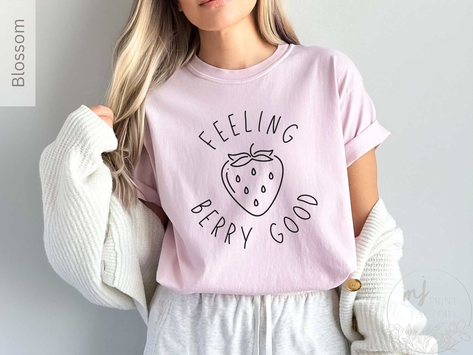 Feeling Berry Good Strawberry Shirt Minimalist Strawberry Tee ...