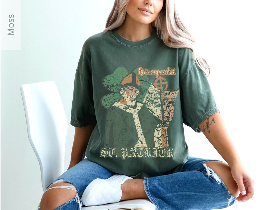 Vintage St. Patrick Tee Distressed Irish T-shirt Quis Separabit Motto ...