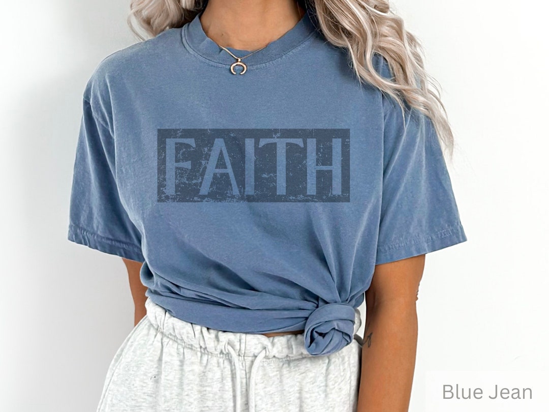 Vintage Faith T-shirt Trendy Faith Over Fear Faded Christian T-shirt ...