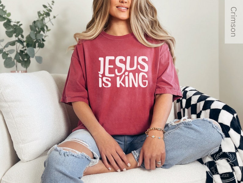 Retro Jesus is King Shirt Comfort Colors Christian Faith Tshirt ...