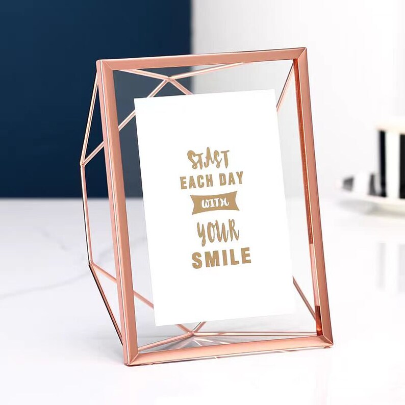 JASMINAFRAME Metal Glass Photo Frame, for Table to Display, Minimalism ...