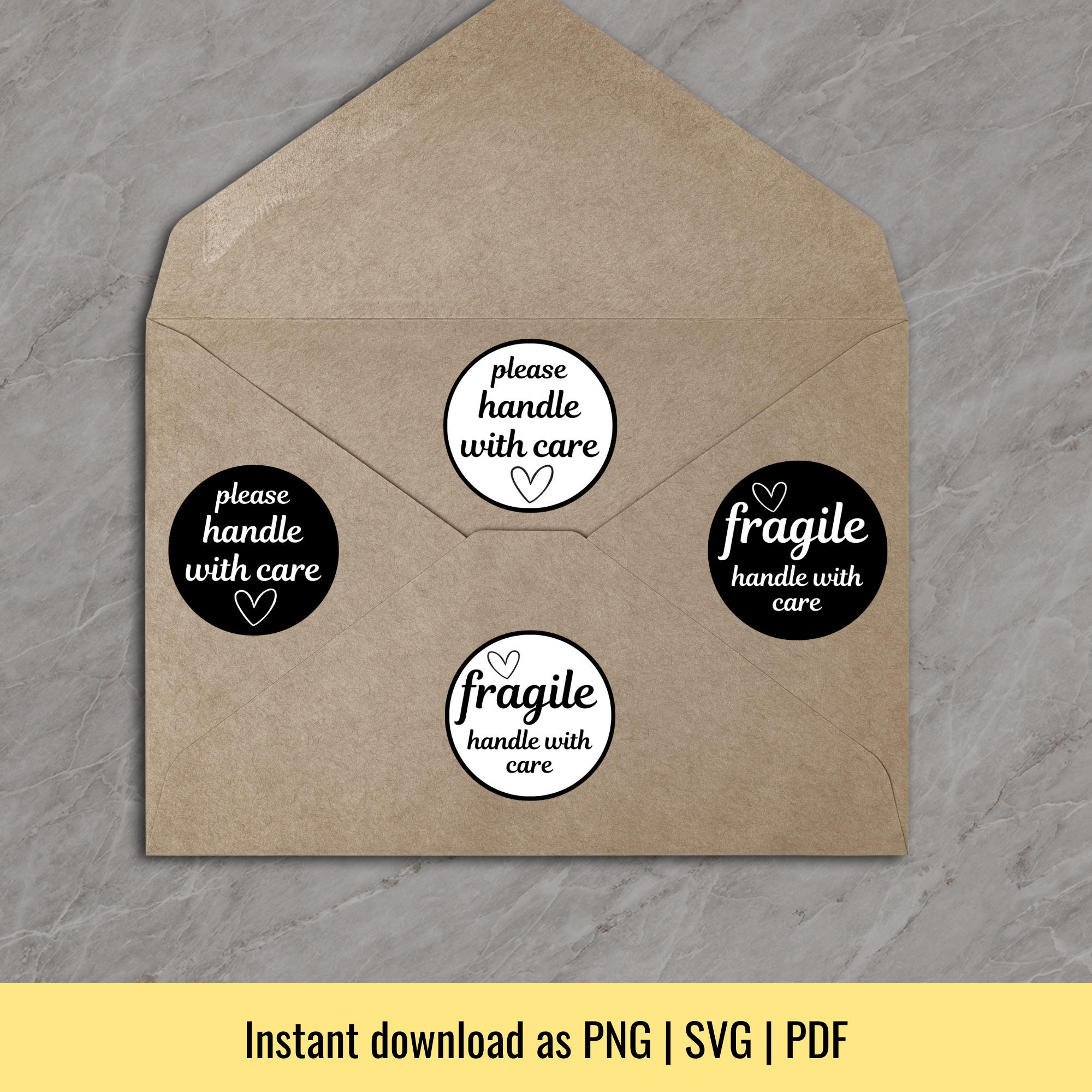 Fragile Handle With Care 2 Inch Round Sticker Template, 2 , Circle ...