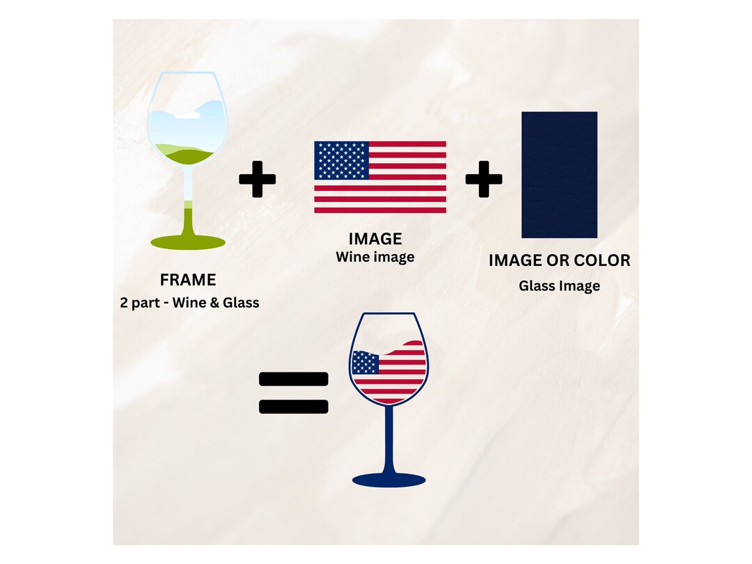Digital Wine Canva Frame Template, Drag and Drop Customizable Canva ...