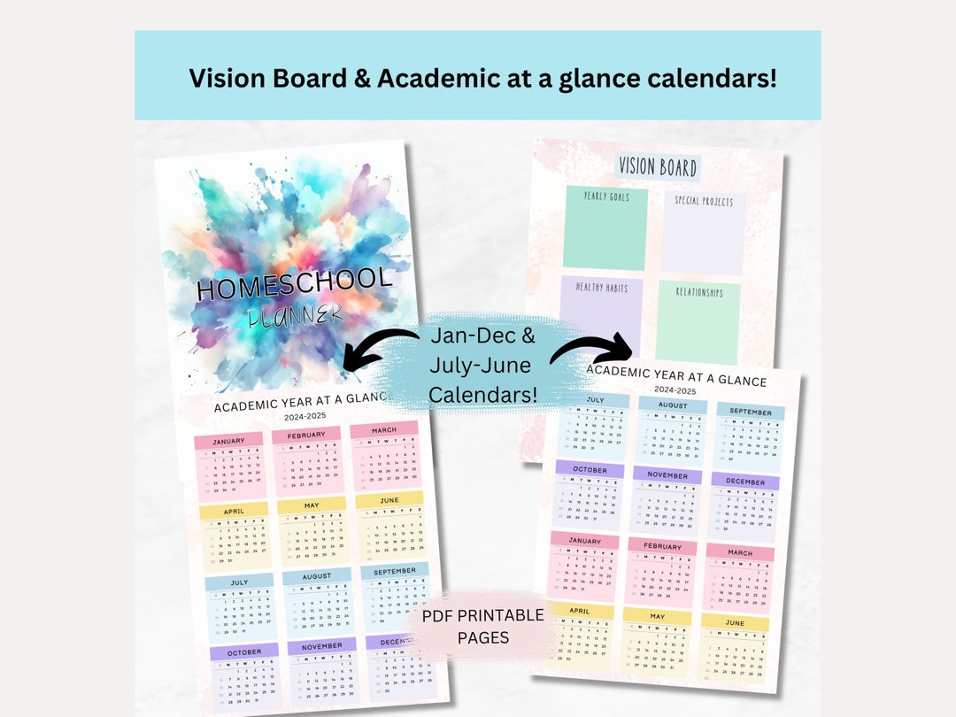 Homeschool Planner Printable BUNDLE 2024, Digital Download for ...