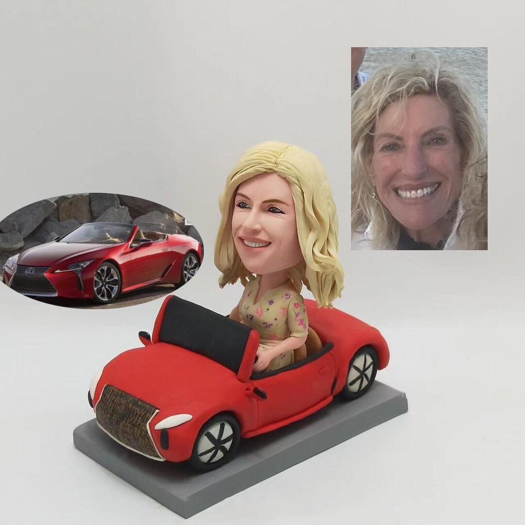 Custom Female in Car Bobblehead, Custom Race Car Bobbleheads ...
