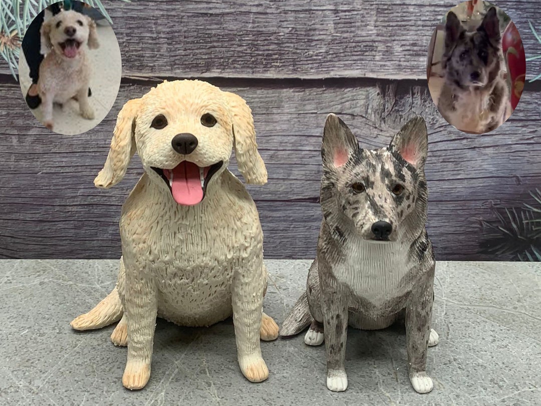 Personalized Custom Pets Dog, Pet Clay Sculpture, Wedding Caketopper ...