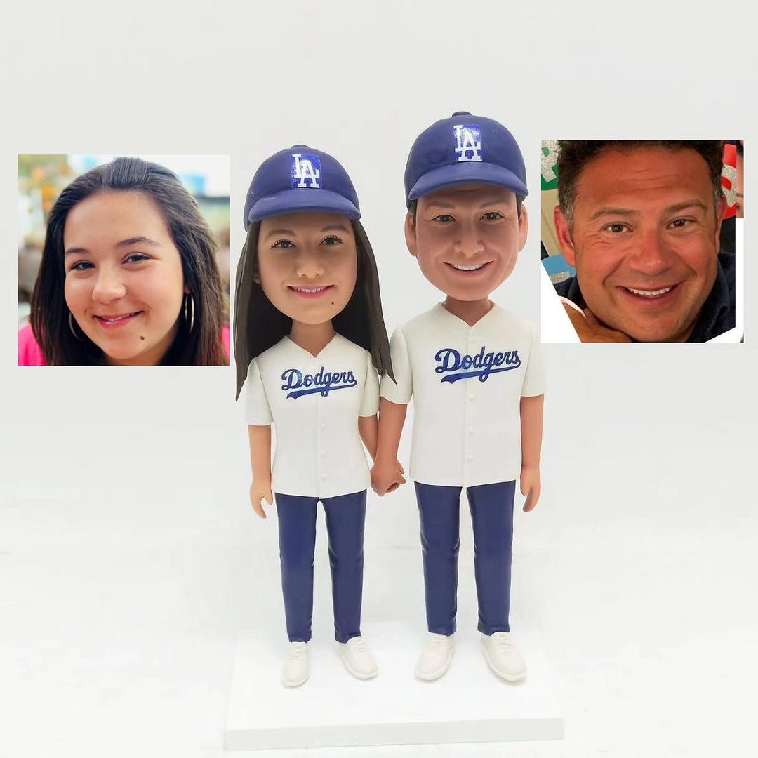 Custom Father and Daughter Bobblehead, Personalized Baseball ...