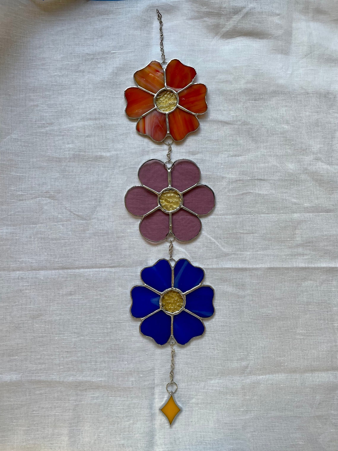 Hanging Flower Stained Glass Chain - Etsy
