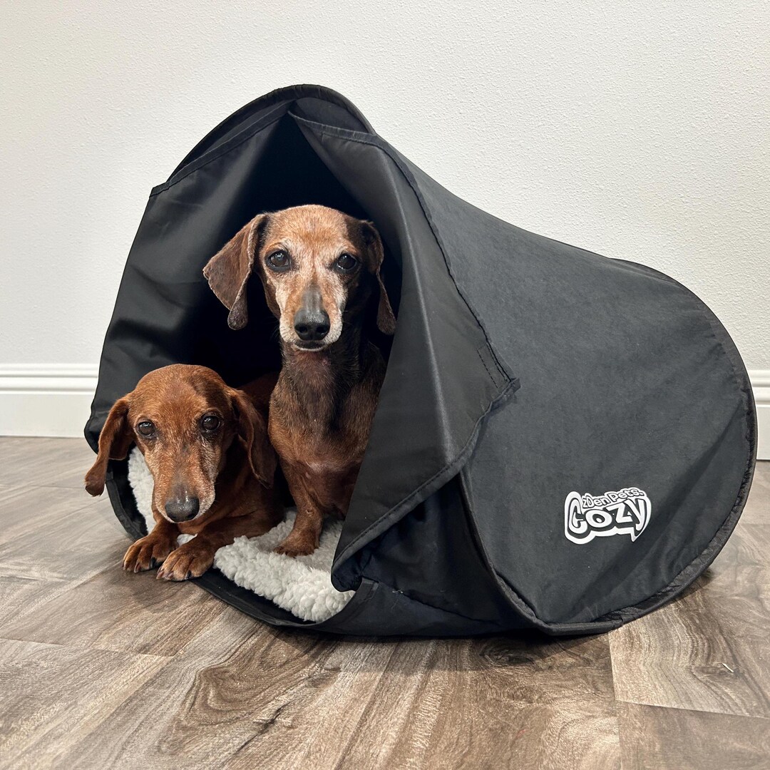 Luxury Enclosed Pet Den for Stress Relief: Compact Dog & Cat Cave ...