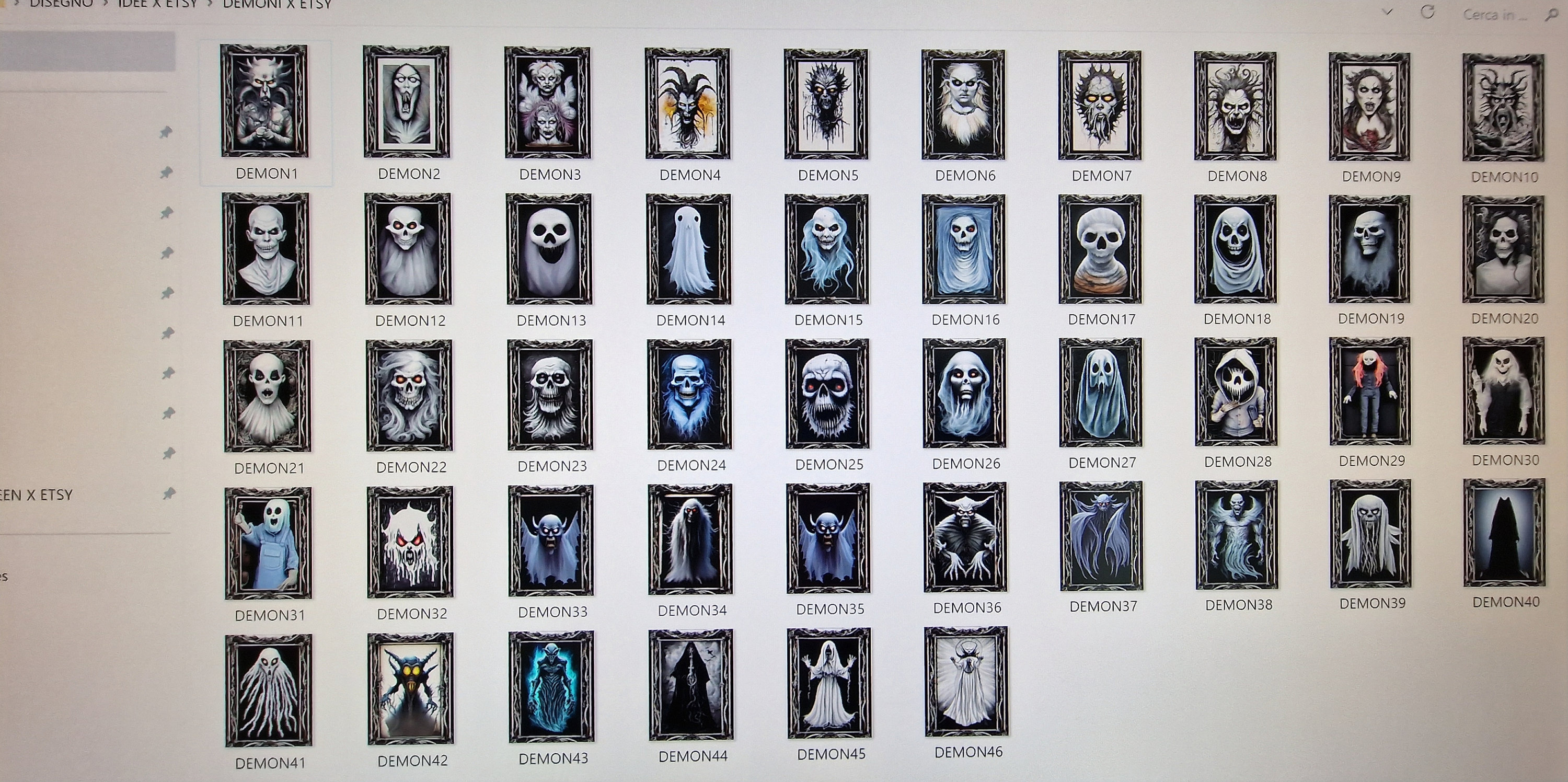 DEMON 4-5-6 Three Paintings of Demons Devil Evil Spirit Satan Lucifer ...