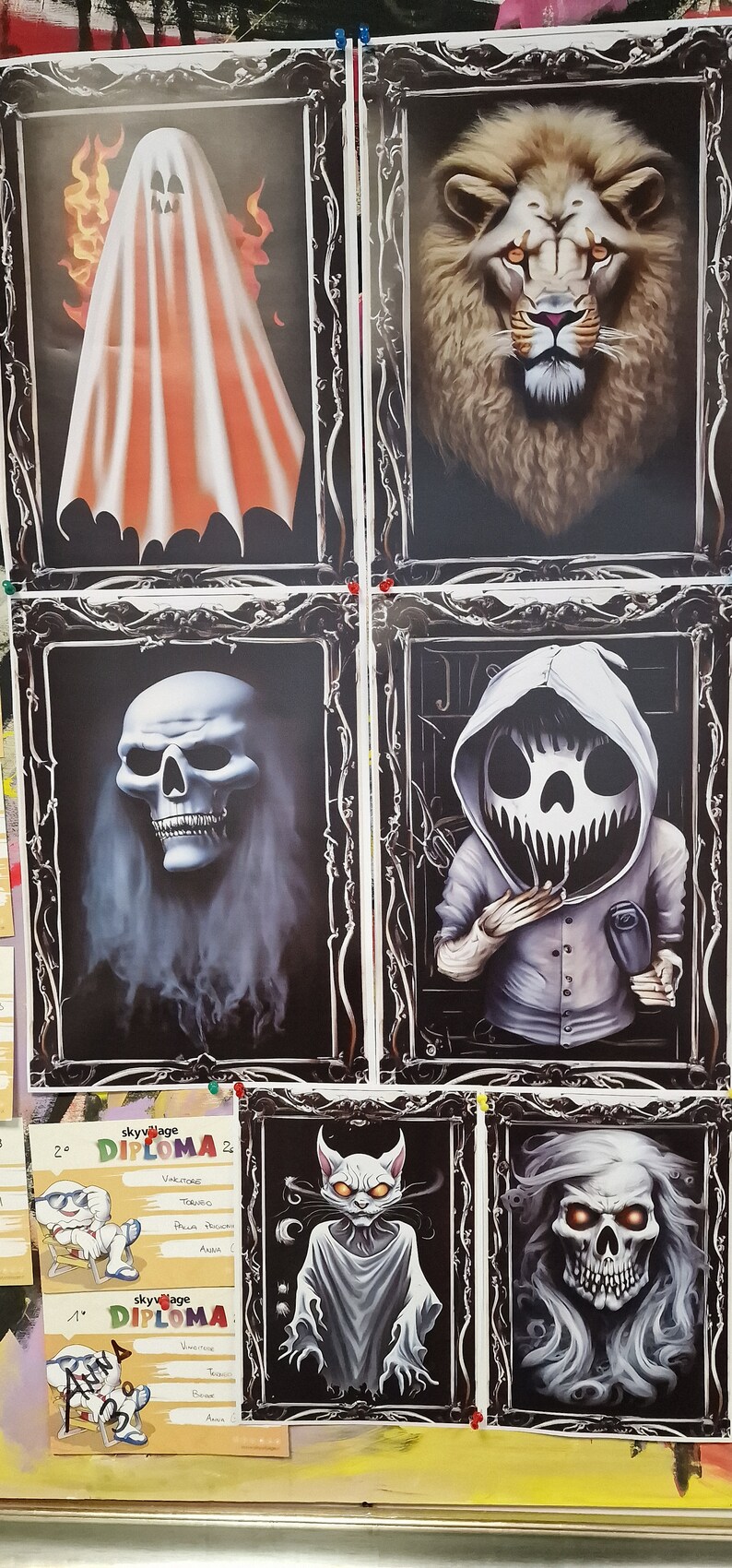 DEMON 4-5-6 Three Paintings of Demons Devil Evil Spirit Satan Lucifer ...