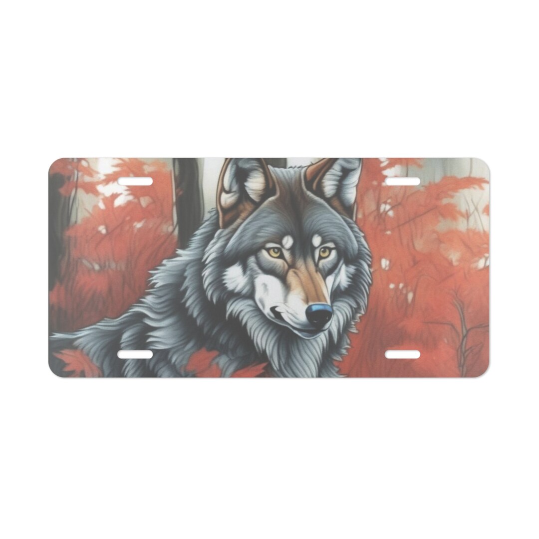 Front License Plate, Wolf, Car Decor, Truck Accessories, Birthday Gift ...