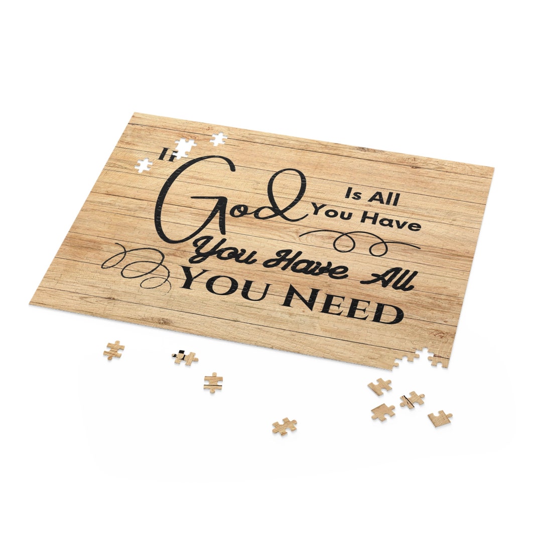 Picture Puzzle, God is All You Need, Bible Saying, Jesus, Religious ...