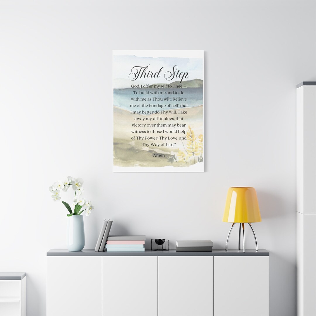 Third Step Prayer, AA Poem, Watercolor Ocean, Wall Art, Art Print ...