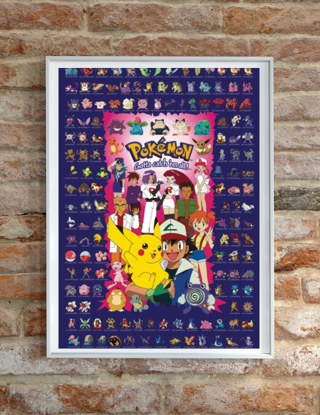 Pokemon Poster 24x36 Kids Room Wall Hanging Home Decor - Etsy