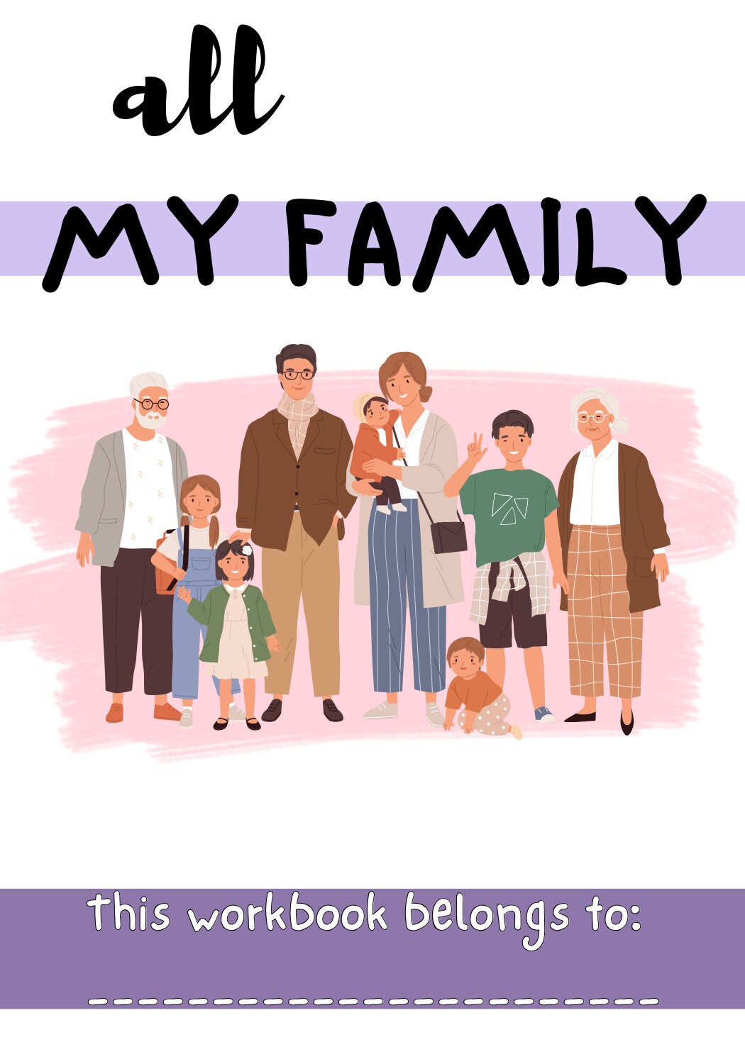 Workbook: All About My Family - Etsy