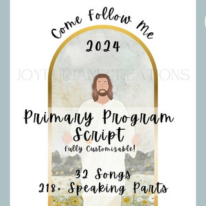 LDS Primary Program Script Completely Customizable 2024 Book of Mormon ...