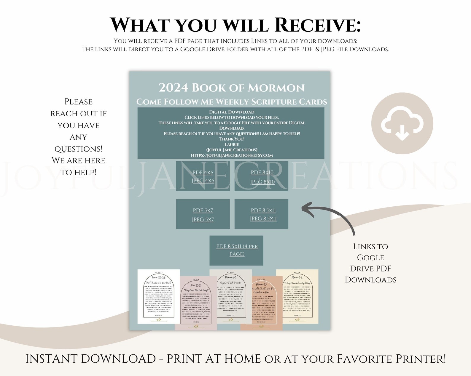 LDS Come Follow Me Book of Mormon 2024 Weekly Scripture Cards, Church ...