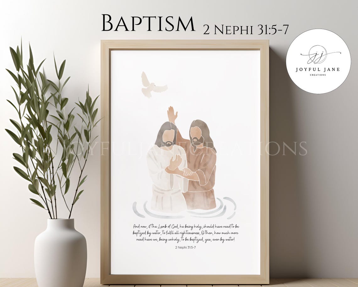 Jesus Faithful Christianity, LDS Primary Bulletin Jesus Baptism Art ...