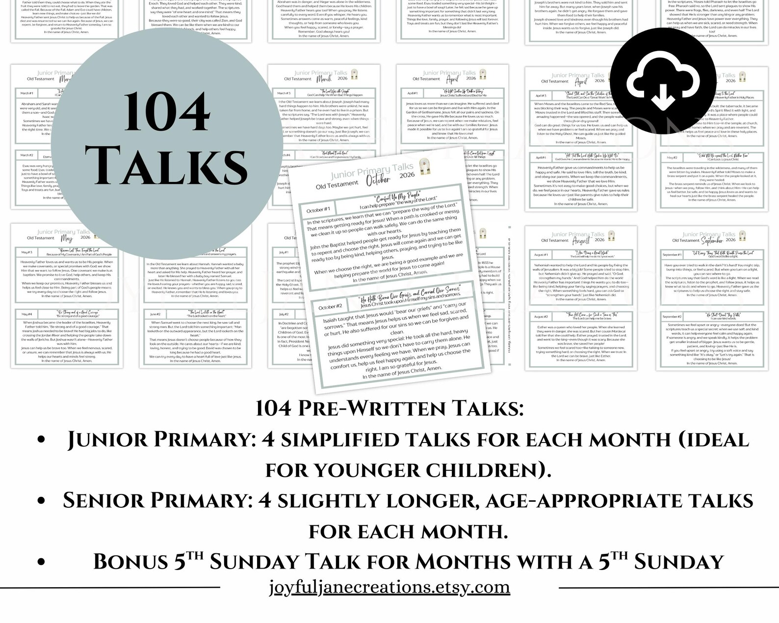 LDS Primary Talks & Scriptures, Primary President Helps, 2026 Come ...