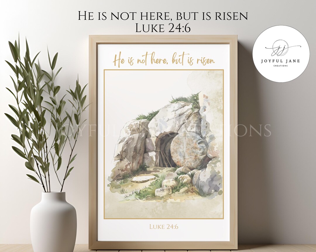 Christian Easter Holy Week Printable, Jesus Christ Victorious He is Not ...