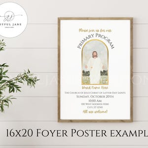 LDS Primary Program Invitation Customizable, Primary Sacrament Meeting ...