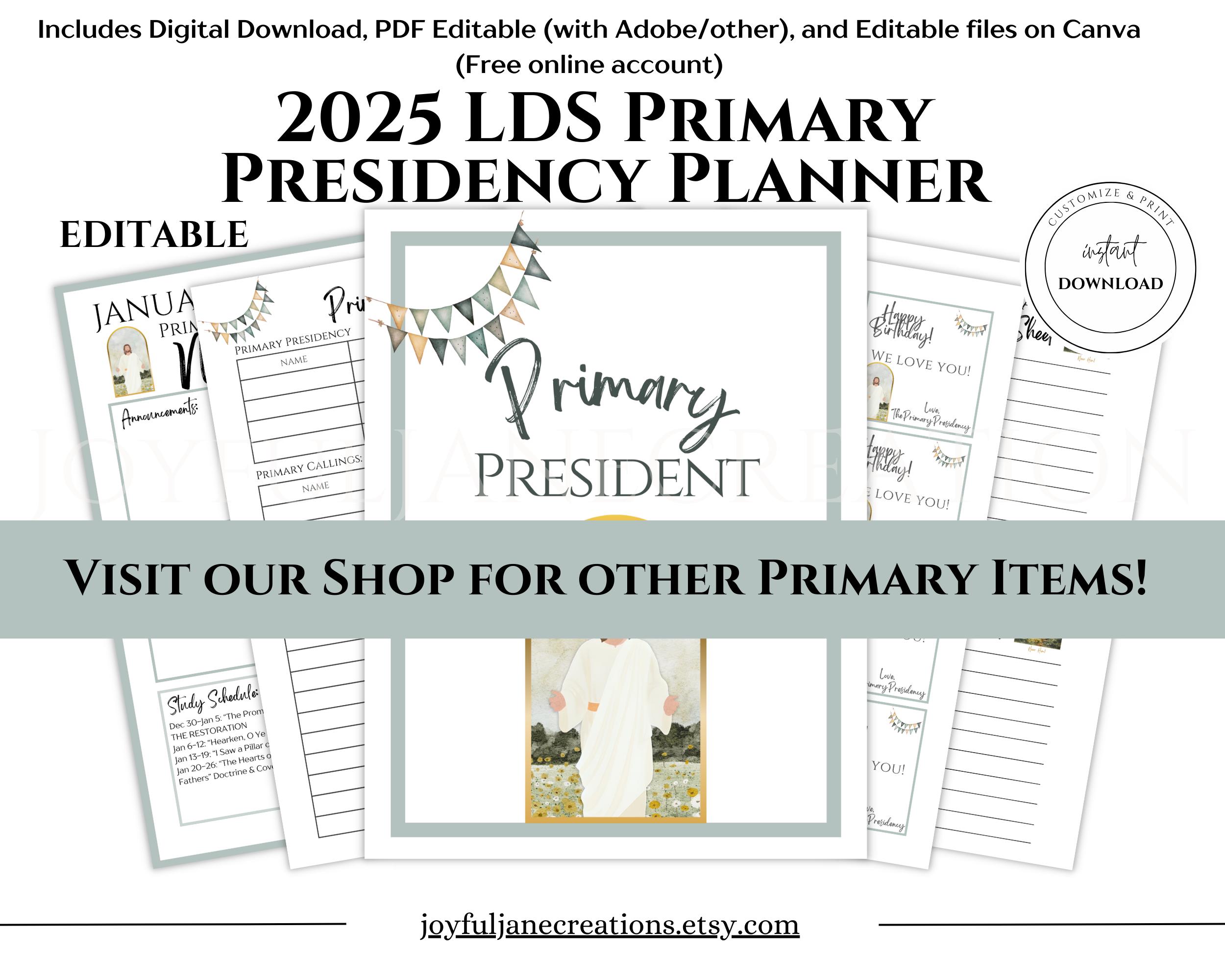 LDS Primary Program Script Completely Customizable 2025 Doctrine & Covenants Primary Sacrament ...