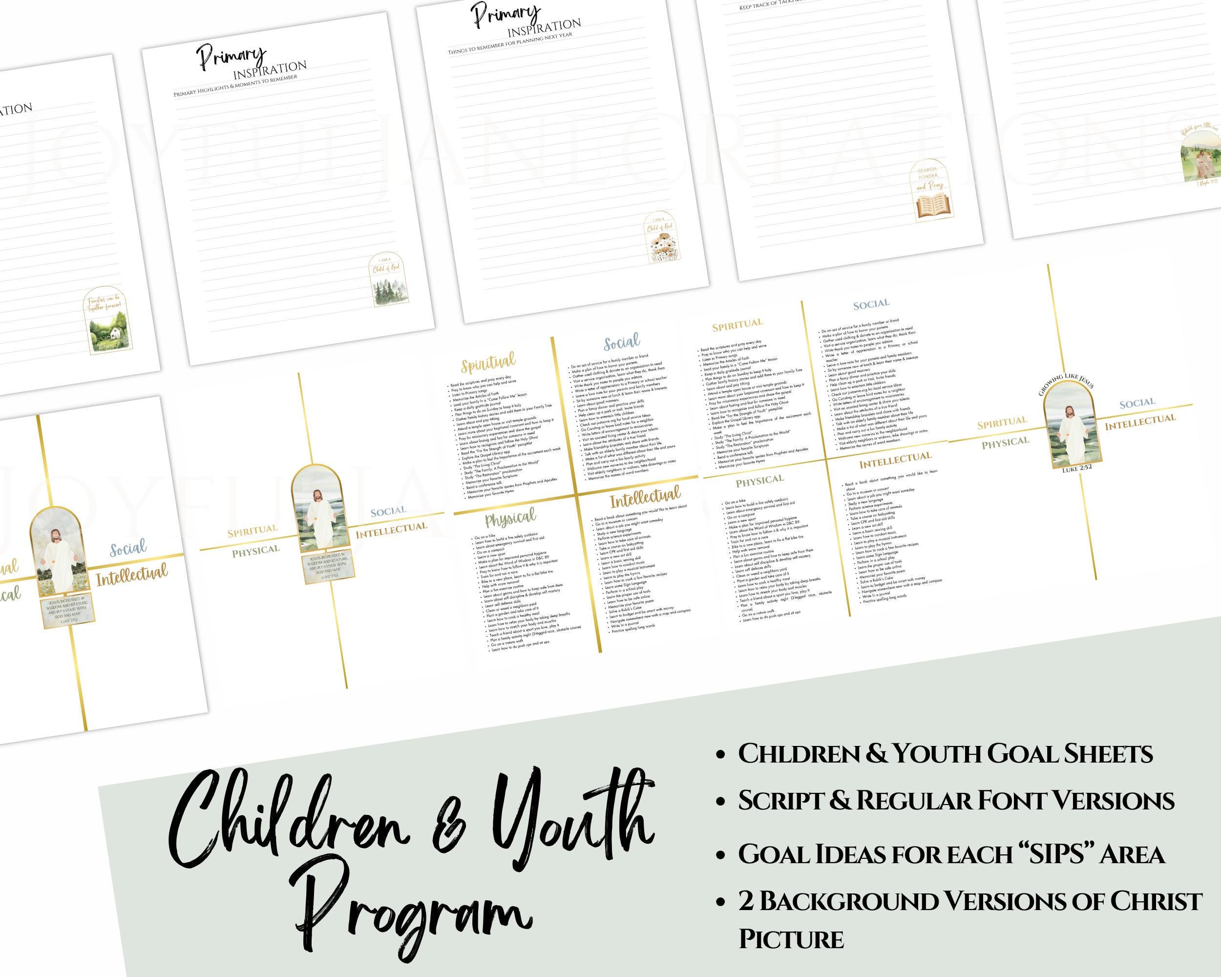 LDS Primary Presidency Binder, Editable Primary Planner, Primary ...