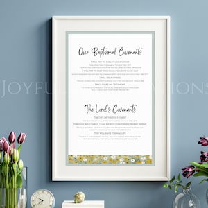 Baptism Covenants, LDS Baptism Gift Printable, Primary Gift, LDS ...